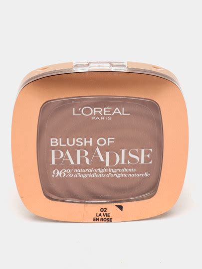 Румяна L'oreal Paris "paradise" тон 02 La Vie En Rose : общая ...