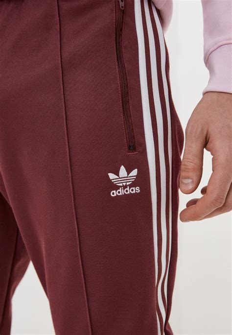 Брюки спортивные adidas Originals BECKENBAUER TP, цвет: бордовый ...