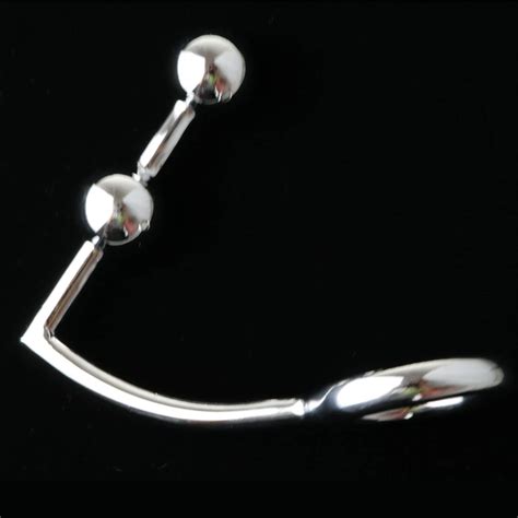 Big Anal Cock Ring Stainless Steel Metal Beads Butt Plug Anal Hook With ...