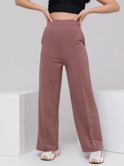 Спортивные штаны на флисе женские ISSA PLUS 12312A XL Коричневые ...