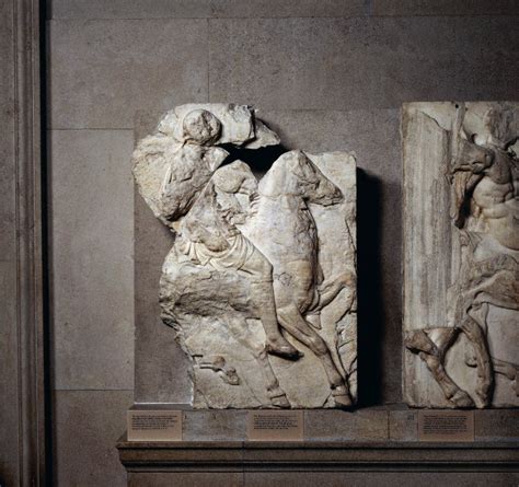 Fragment block from the south frieze of the Parthenon - British Museum
