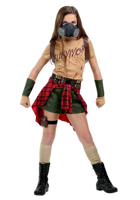 Girls Zombie Survivor Costume