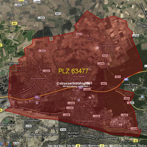 Postleitzahlgebiet 63477 - PLZ