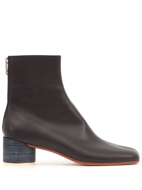 MM6 Maison Margiela Leather Ankle Boots - Farfetch