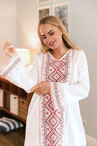 Платье женское славянское белое с длинным рукавом свадебное в русском ...