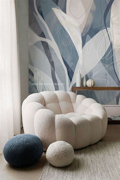 Яркие фотообои с абстрактными листьями | modern interior design with ...