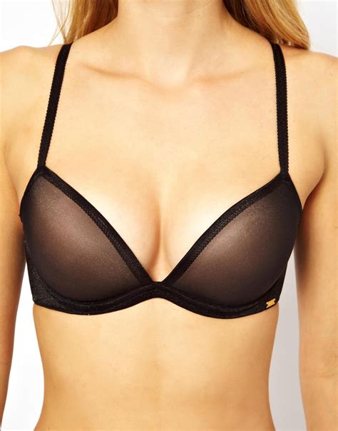 Lyst - Gossard Glossies Smooth Padded Plunge Bra in Black