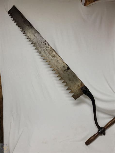 Antique Primitive Ice Saw 48" Blade Hand Tool ~ Rustic Decor Barn Cabin ...