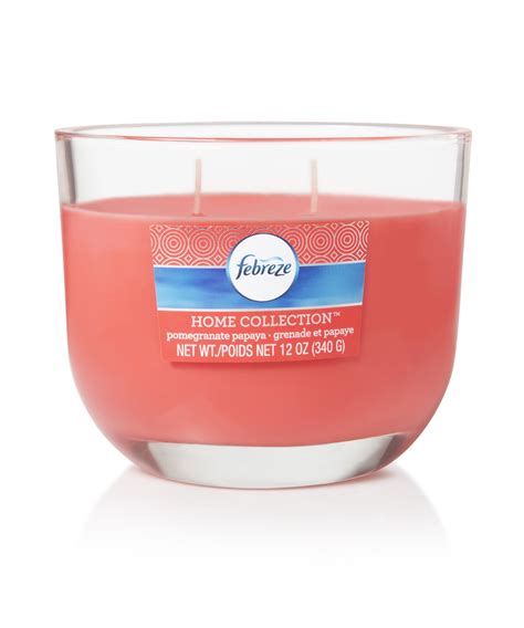 Febreze Pomegranate Papaya 12 oz 2 Wick Candle, Home Collection, Red ...