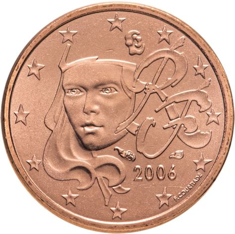 Монета Франция 1 евро цент (euro cent) 2006 стоимостью 109 руб.