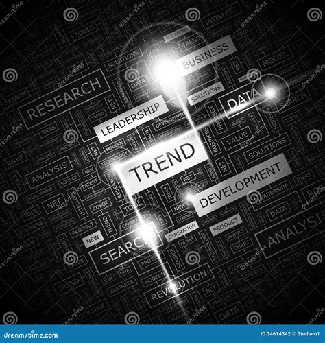TENDENS vector illustratie. Illustration of conceptueel - 34614342