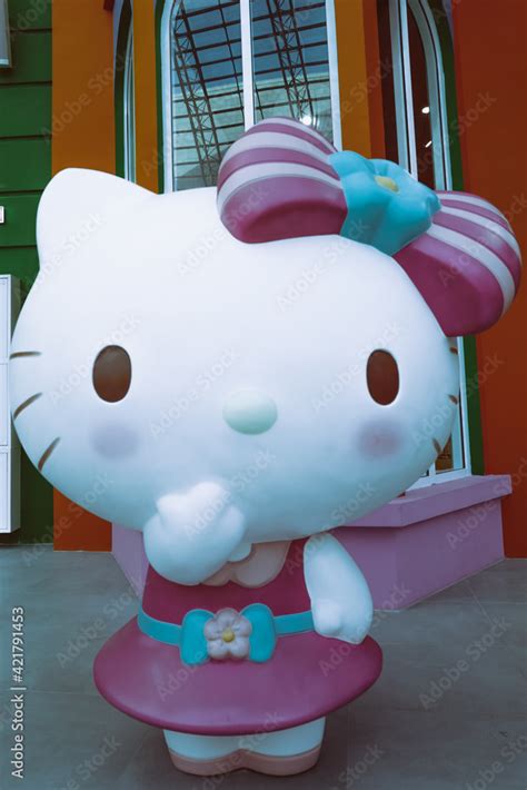 MOSCOW, RUSSIA - MARCH 3 2021: Cute pink Hello Kitty character model ...