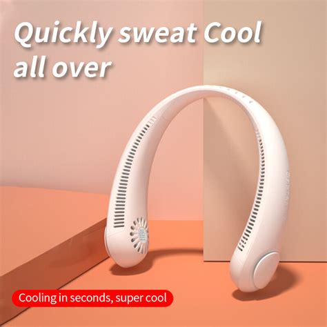 Portable Neck Fan Hands Free Bladeless Fan 2400 mAh Leafless ...