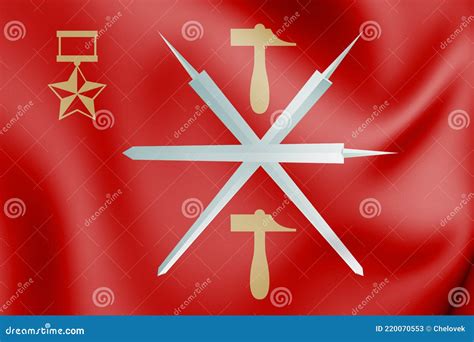 Flag of Tula Tula Oblast, Russia. 3D Illustration Stock Illustration ...