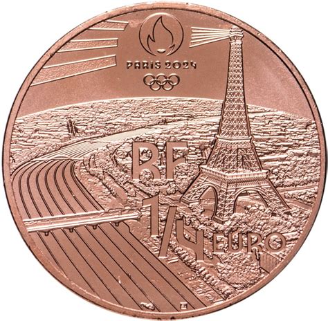 Монета Франция 1/4 евро (euro) 2023 "Олимпийские игры в Париже 2024 ...