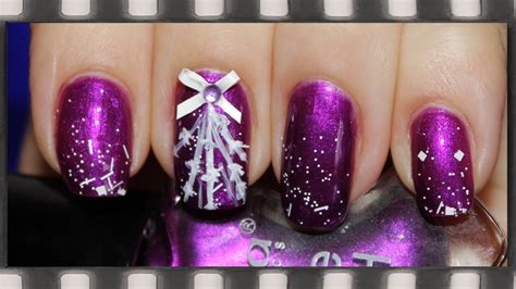 Новогодний маникюр 2016. Как сделать бант для ногтей | Bow 3D Nail Art ...