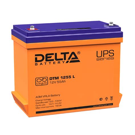 Delta DTM 1255 L – аккумулятор 12В, 55Ач. Купить по выгодной цене!
