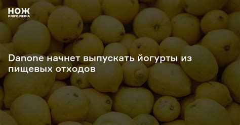 Danone начнет выпускать йогурты из пищевых отходов — Нож