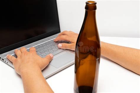 Alcoholic gamer stock photo. Image of keyboard, beer - 240163086