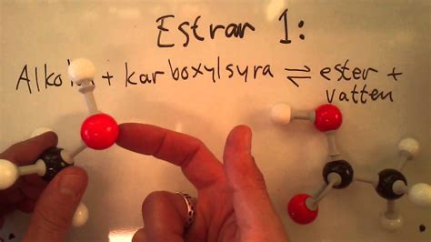 Estrar 1: Alkohol + karboxylsyra = ester + vatten - YouTube