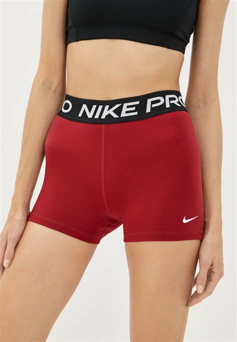 Шорты компрессионные Nike W NP 365 SHORT 3IN, цвет: бордовый ...