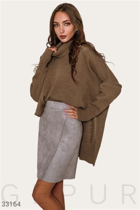 Короткая серая юбка (арт. 33164) ♡ интернет-магазин Gepur