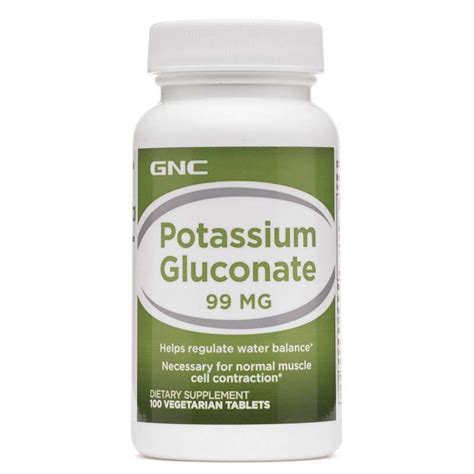 Potassium Gluconate 99 / Калиев Глюконат 99мг х 100 таблетки - GNC