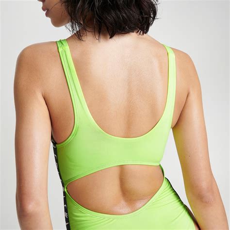 Женский цельный купальник Nike Swim Tape, желтый – заказать по выгодной ...