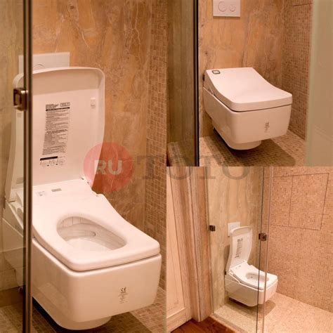 TOTO Washlet SG Электронная крышка-биде + безободковый подвесной унитаз ...