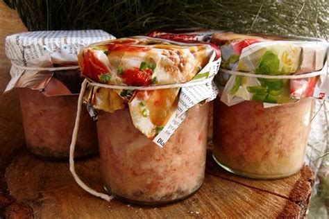 Фарш с желе в банках на зиму