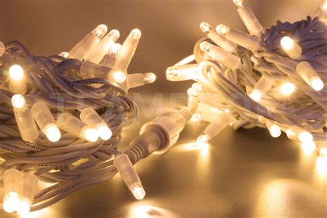 Светодиодная гирлянда TeamProf 10 м, 100 LED, 220В, соединяемая, тёплая ...