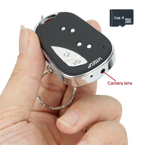 Wiseup 8GB Mini Spy Camera Car Key DV Camcorder with Audio Recording ...