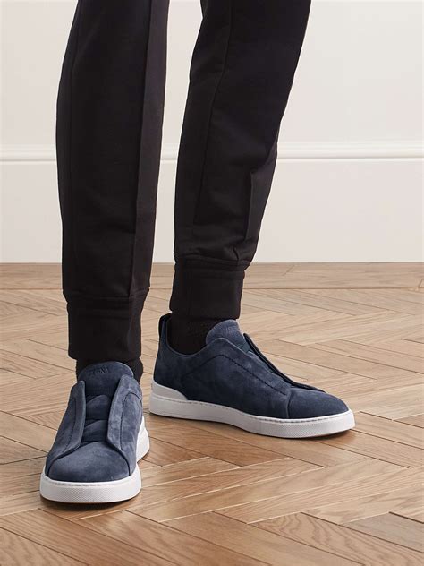 ZEGNA Triple Stitch™ Suede Slip-On Sneakers for Men | MR PORTER