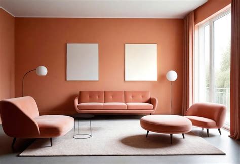 Free Photo | Color of the year interior design space with furniture and ...