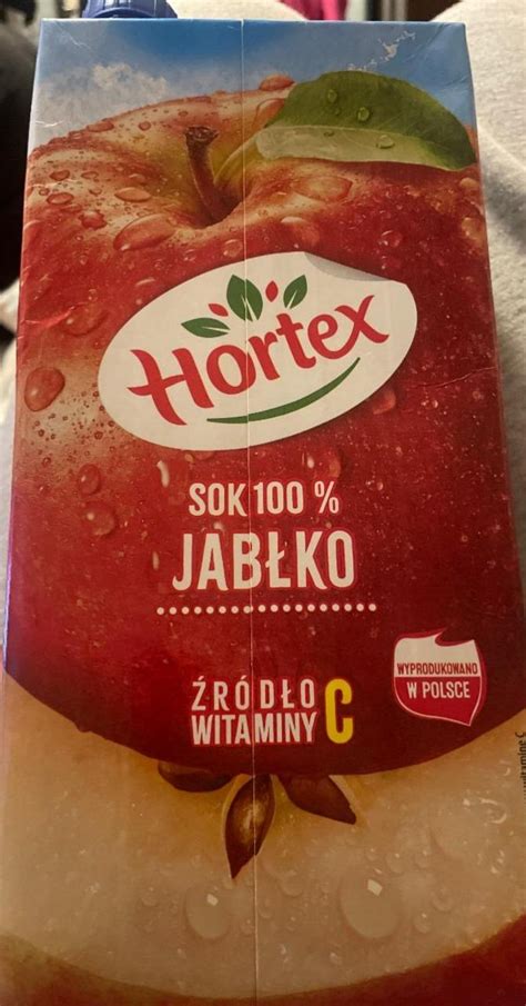 Сок яблочный Apple 100% Juice Hortex - калорийность, пищевая ценность ⋙ ...