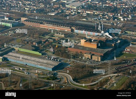 Aerial view, ThyssenKrupp Nirosta steel production works, Nirosta Plant ...