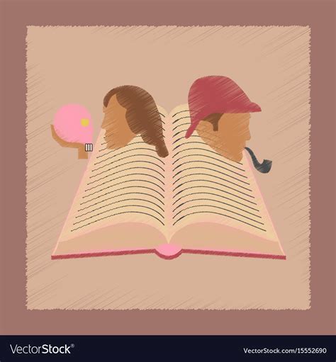Flat shading style icon book classics Royalty Free Vector