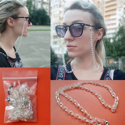 Женская цепочка для очков для чтения, солнцезащитные очки, прозрачная ...