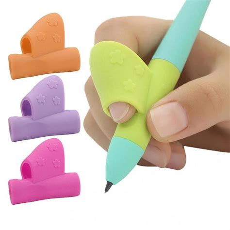 3pcs силиконовые дети ручка ручки Карандашница исправление осанки ...