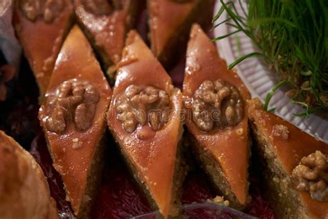 Novruz Tray with Azerbaijan National Desserts Stock Image - Image of ...