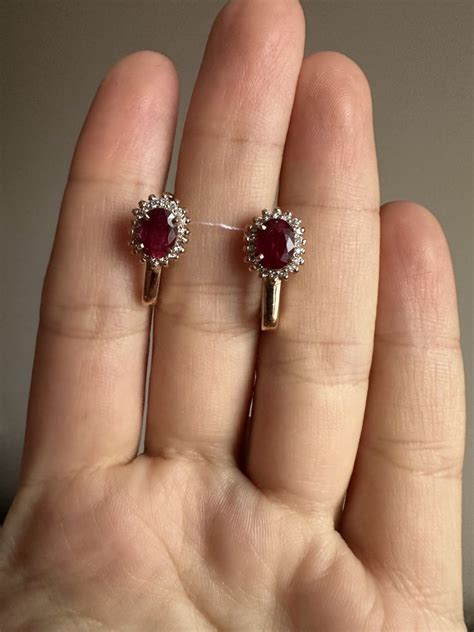 Сережки рубін діаманти ціна собівартості: 26 500 грн. - Серьги Киев на Olx