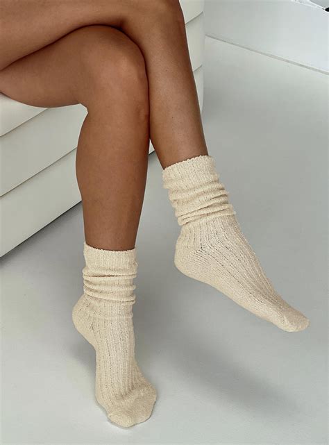 Pinto Socks Beige | Princess Polly USA