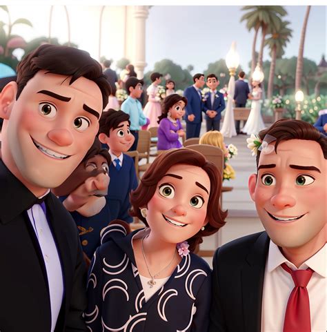 сын, Мама и папа в стиле Disney Pixar, свадебное фото высокого качества ...