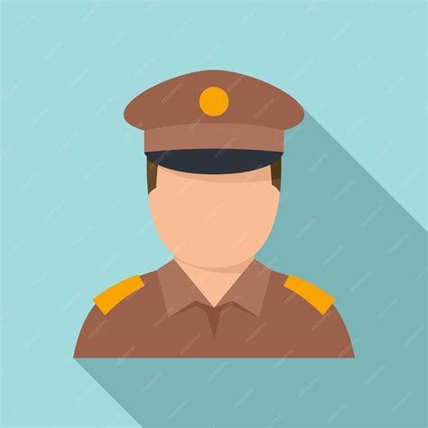 Иконка индийского полицейского плоская иллюстрация векторной иконки ...
