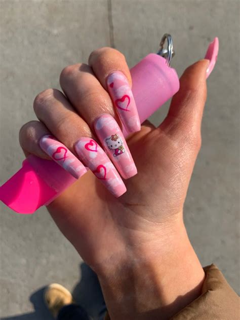 hello kitty nails | Manicura de uñas, Manicura, Uñas de gel