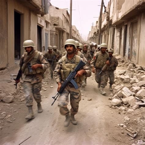 Premium AI Image | Soldiers on the battlefield