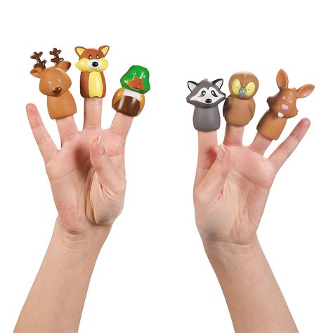 Fun Express - Woodland Character Finger Puppets - Toys - Character Toys ...
