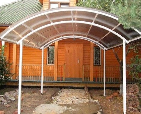 Навесы над крыльцом из поликарбоната или из стального листа ...