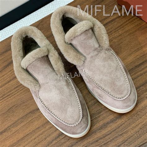 Зимние теплые лоферы, мужские туфли из коровьей замши с мехом внутри ...