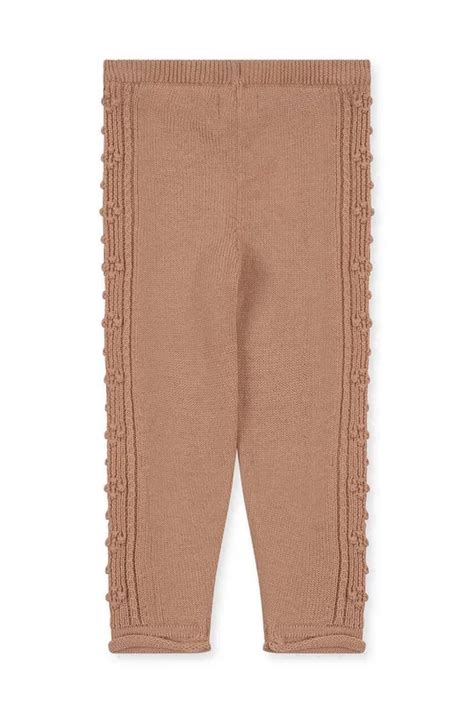 Konges Sløjd legginsy dziecięce kolor beżowy gładkie | Answear.com
